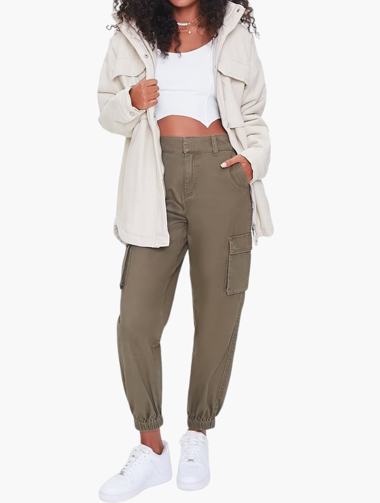 MyRunway | Shop Forever 21 Khaki Long Sleeve Solid Jacket for Women from MyRunway.co.za